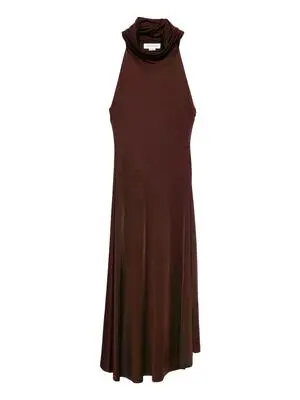 Victoria Beckham High-neck Dress - Brown