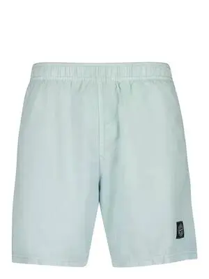 Stone Island Elasticated-Waistband Swim Shorts Blue