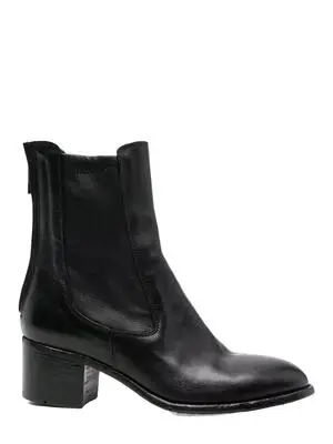 LEMARGO 60mm Leather Ankle Boots - Black