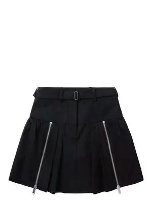 3.1 Phillip Lim Pleated Zip-detail Skirt - Black