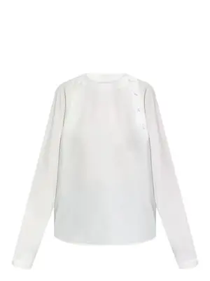 Emporio Armani Button-detail Raglan-sleeves Blouse - White
