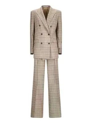 Tagliatore Double-breasted Checked Blazer - Neutrals
