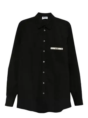 Moschino Logo-detail Pocket Shirt - Black