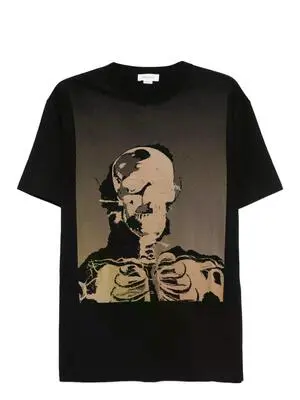 Alexander McQueen Skeleton-print Cotton T-shirt - Black