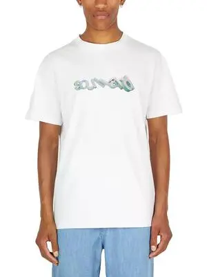 SOULLAND Tilting Logo-print T-shirt - White