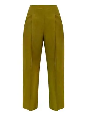 Theory Pleat-detail Trousers - Green