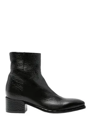 KING TARTUFOLI 50mm Leather Zipped Boots - Black