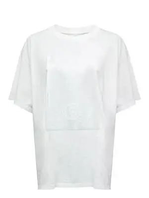 Maison Margiela Numbers-Motif Cotton T-Shirt - White - 41% Off