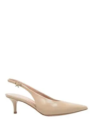 GIANVITO ROSSI 55mm Robbie Sling Pointed-Toe Pumps Neutrals