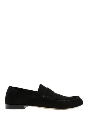 THE ROW Suede Loafers - Black