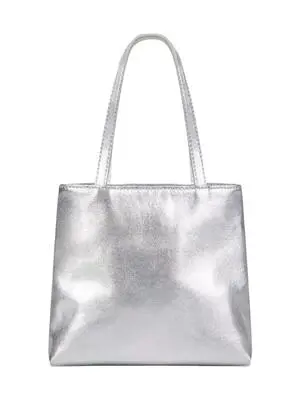 HAI Metallic Leather Tote Bag - Silver