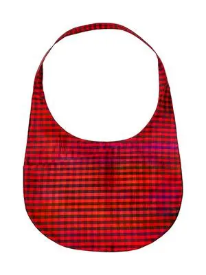 COA NYC Gingham-check Shoulder Bag - Red