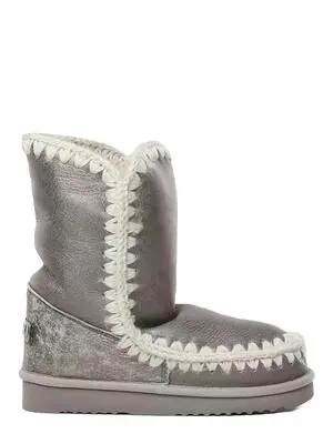 Mou Eskimo 24 Crochet-detail Boots - Grey