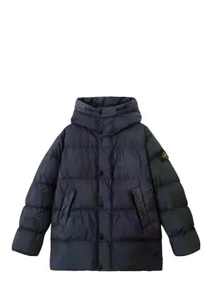 Stone Island Crinkled Padded Jacket - Blue