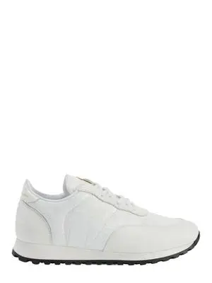 GIUSEPPE ZANOTTI Jimi Crocodile-effect Leather Sneakers - White