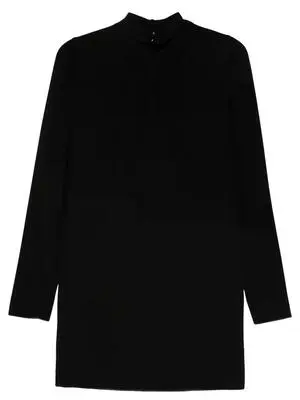 Max Mara High-neck Long-sleeve Dress - Black
