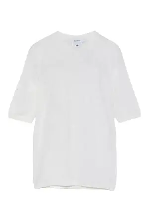 Max Mara Short-sleeve Wool Top - White