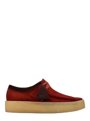 Clarks Wallabee Cup Nubuck Desert Boots - Red