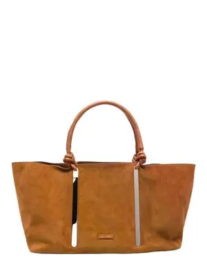 AQUAZZURA Muse Knotted-handle Tote Bag - Brown