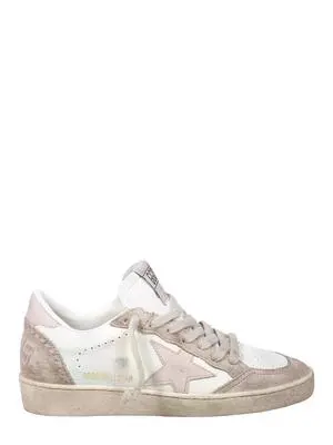 GOLDEN GOOSE Ball Star Suede-panel Sneakers - Neutrals
