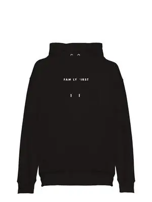 FAMILY FIRST Logo-print Hoodie - Black