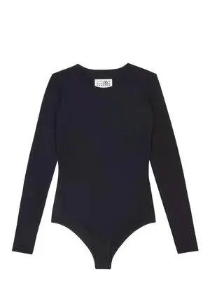 MAISON MARGIELA Long-sleeve Jeans Bodysuit - Black