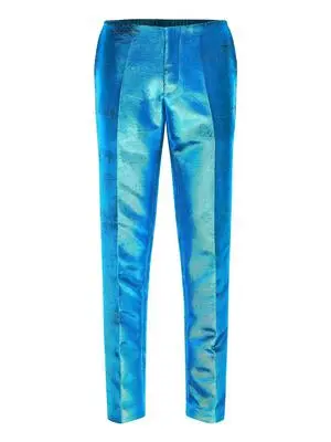 MAISON MARGIELA Metallic-finish Tailored Trousers - Blue
