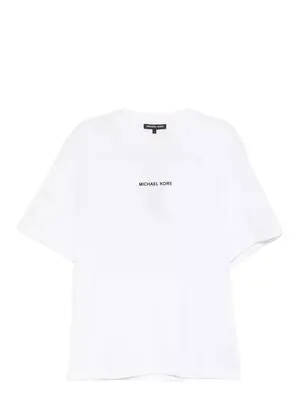 Michael Kors Logo-embroidered Cotton T-shirt - White