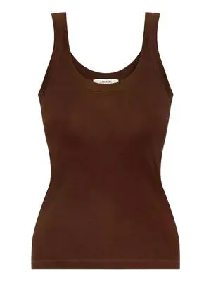 LEMAIRE Scoop-neck Cotton Tank Top - Brown