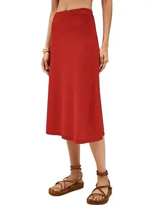 Ba&sh Kaly Midi Skirt - Red