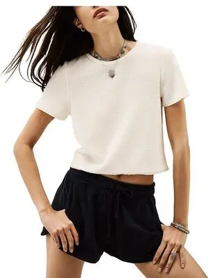 Ba&sh Kenza Cropped Tee Off White