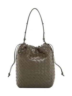 Bottega Veneta Avenue Intrecciato Leather Shoulder Bag - Cypress