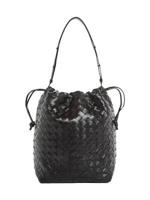 BOTTEGA VENETA Avenue Intrecciato Leather Shoulder Bag