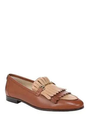 Sam Edelman Liz Kiltie Loafer Flats Cognac Multi