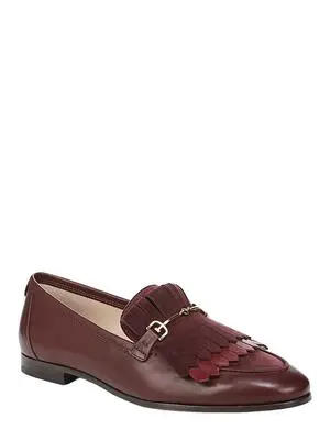 Sam Edelman Liz Kiltie Loafer Flats French Burgundy