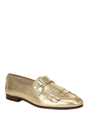 Sam Edelman Liz Kiltie Loafer Flats Gold