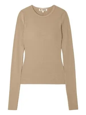 Eterne Ribbed Long-sleeve T-shirt - Brown