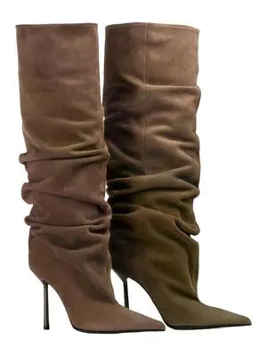 LE SILLA 100mm Bella Suede Boots - Brown
