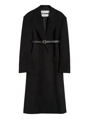 JIL SANDER Double-breasted Coat - Black