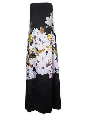 Adam Lippes Floral-print Maxi Dress - Black