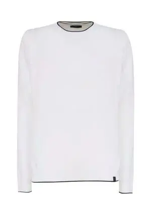 FAY Cotton Crewneck Sweatshirt - White