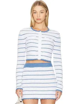 LoveShackFancy Lamiya Cardigan - Maritime Stripes