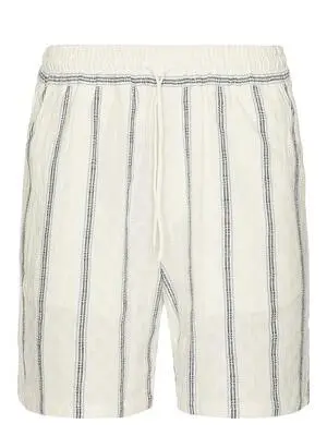 LES DEUX Harry Check Dobby Shorts - Light Ivory