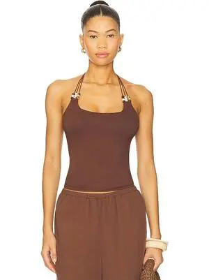 Superdown Blanche Halter Top - Brown