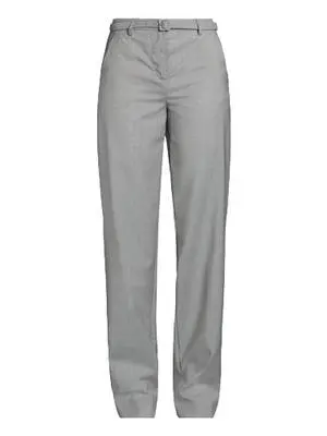 LARDINI Wool Straight-leg Trousers - Grey