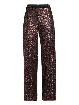 OTTOD'AME Flared Pants With Sequins And Tulle Appliqués - Yellow