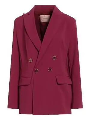 TWINSET Crepe Double-breasted Blazer - Red