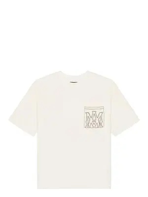 Amiri Ma Outline Oversized Tee In Brown - Ivory