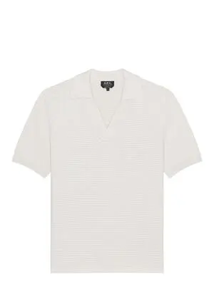 A.p.c. Livio Polo In Cream - Heathered Ecru