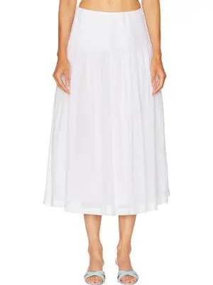 Lpa Emmy Midi Skirt - White